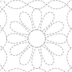 Flower Single Run Quilt Block Embroidery Design. - Etsy