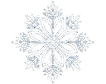 Snowflake Quilt Block Single Run Machine Embroidery Design Pattern - Etsy
