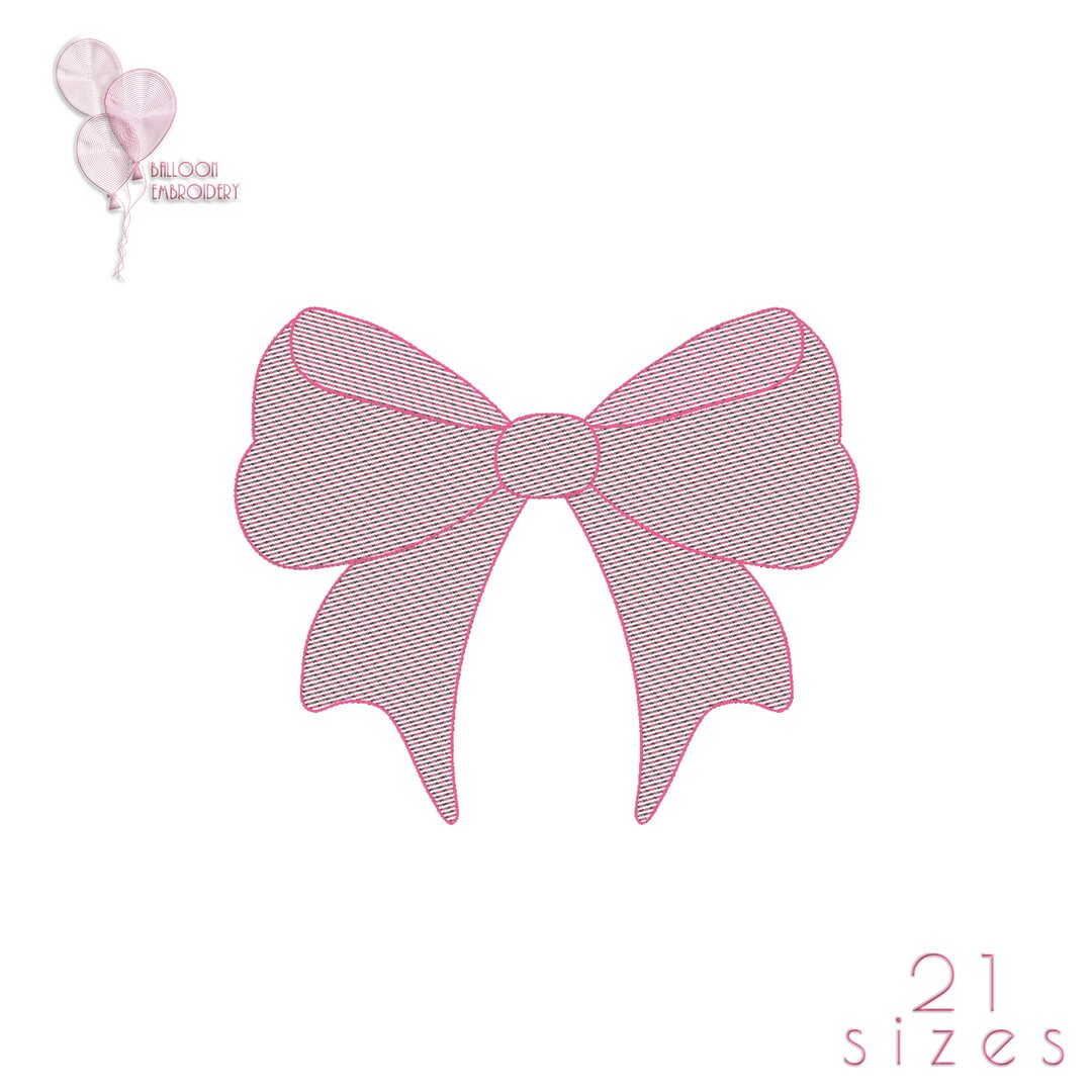Bow Machine Embroidery Design Files - Etsy
