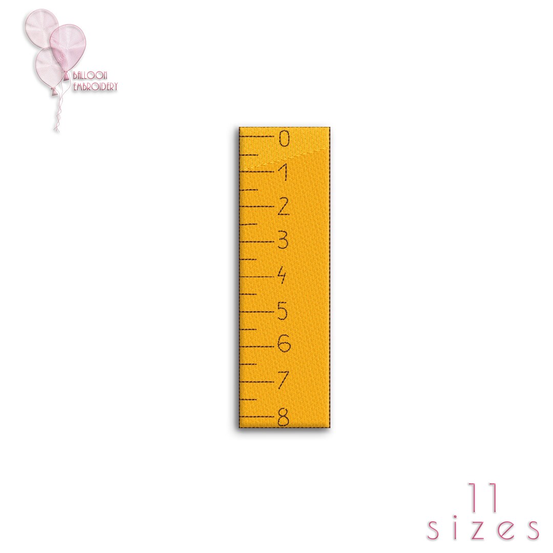 Ruler Embroidery Design Files. - Etsy
