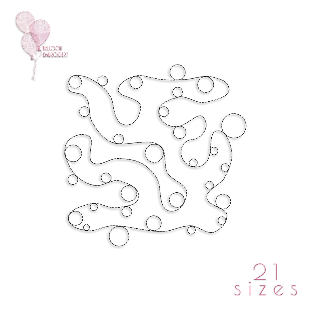 Bubbled Stipple Single Run Edge to Edge Continuous Quilt Block ...