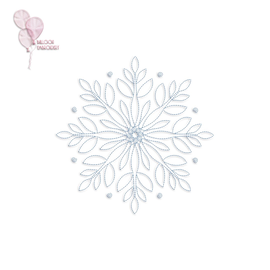Snowflake Quilt Block Single Run Machine Embroidery Design Pattern - Etsy