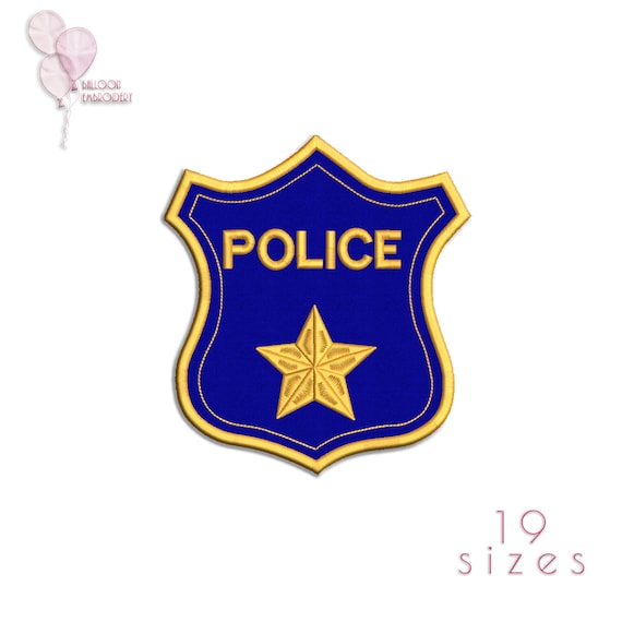 Police Badge Applique Embroidery Design Files. BE0080 - Etsy