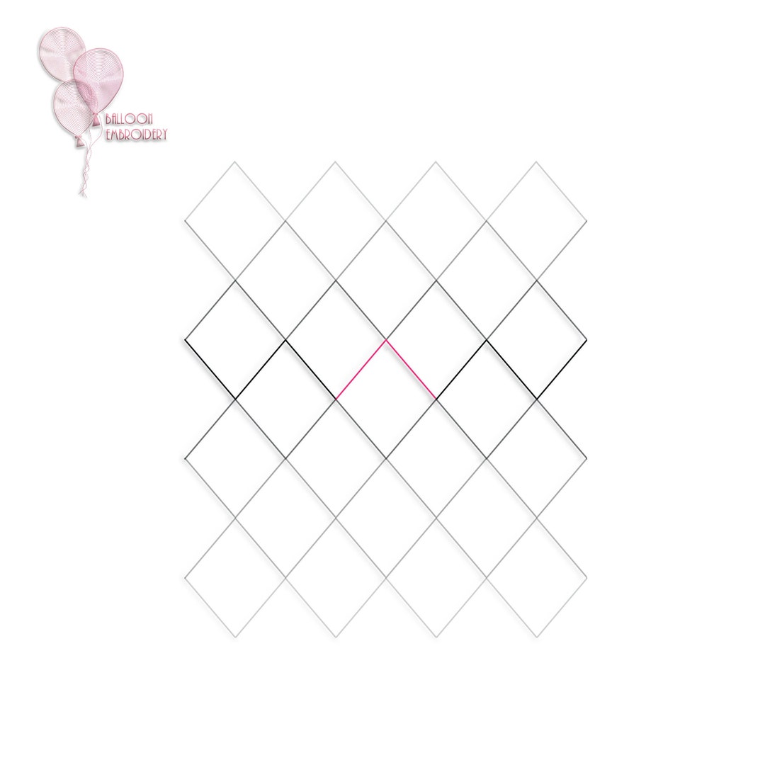 Diamond Trellis Edge-to-edge Continuous Longarm Pantograph Quilt Embroidery Design - Etsy