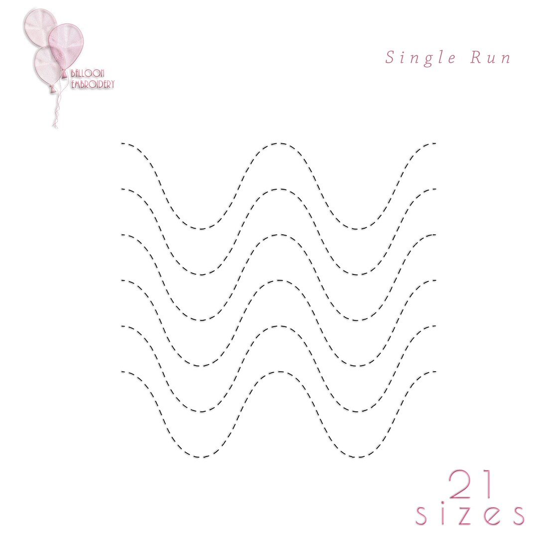 Deep Wave Quilt Block Single Run Edge to Edge Continuous Machine ...