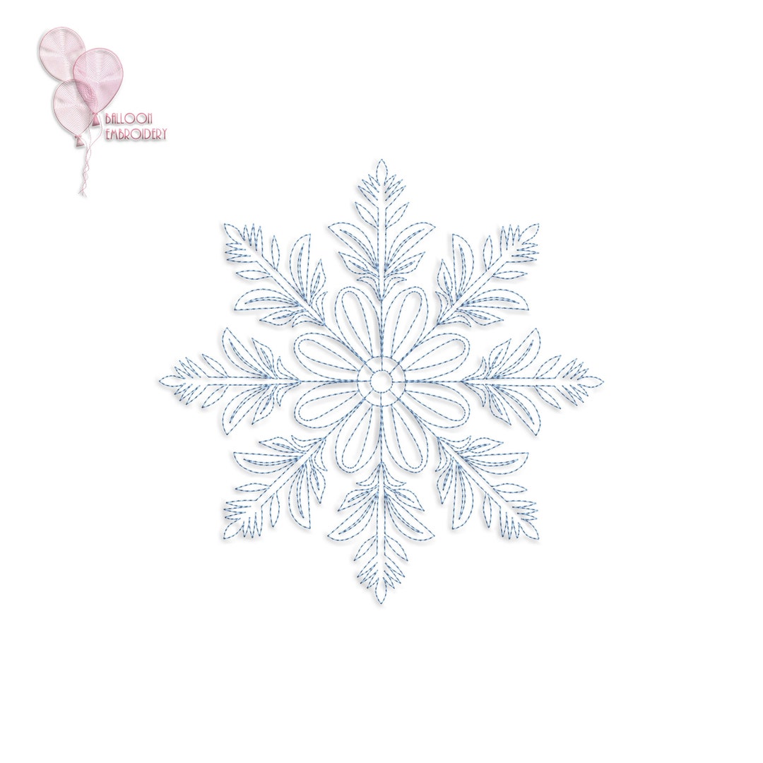 Snowflake Quilt Block Single Run Machine Embroidery Design Pattern - Etsy