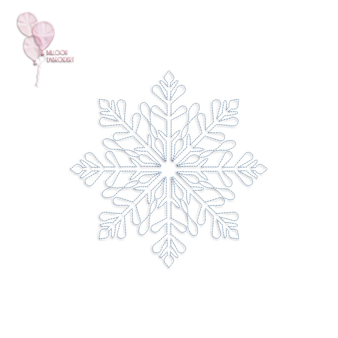 Snowflake Single Run Machine Embroidery Design Pattern - Etsy