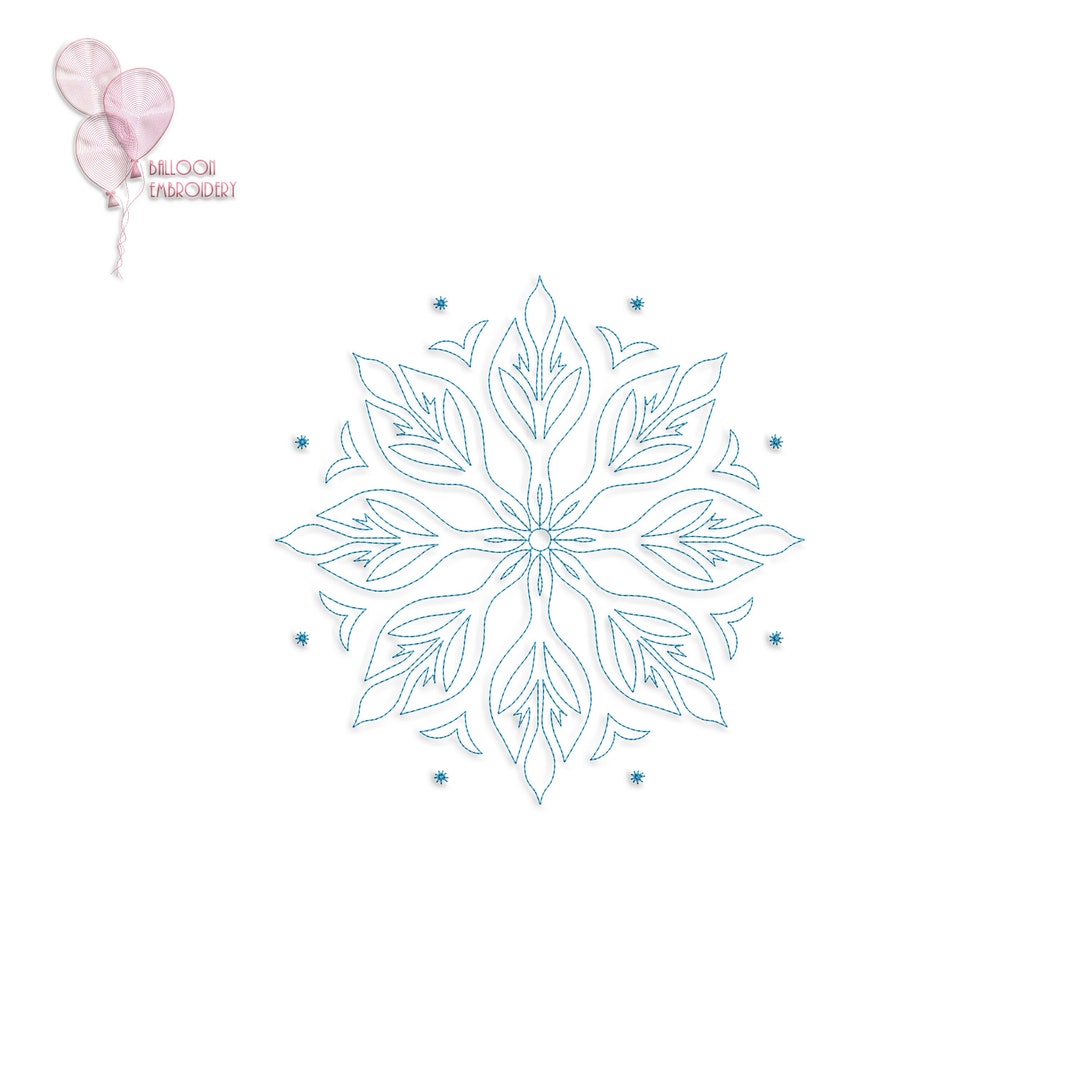 Snowflake Quilt Block Single Run Machine Embroidery Design Pattern - Etsy
