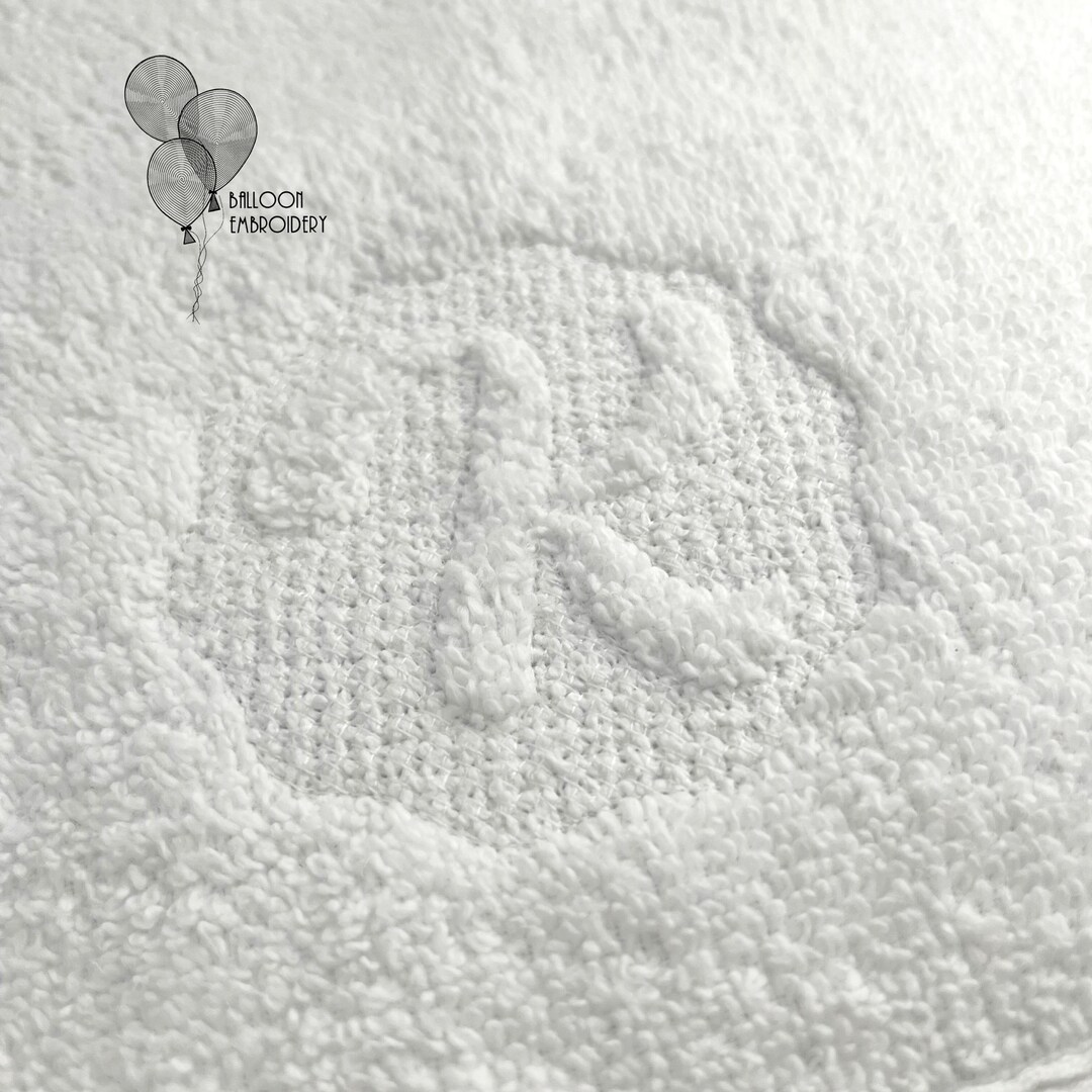 Flower Shape Summer Alphabet Font Knockdown Towel Terry Pile Nap Loft ...
