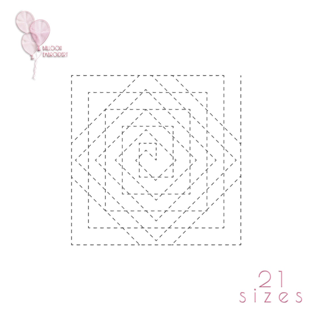 Maze Single Run Quilt Block Embroidery Design. - Etsy