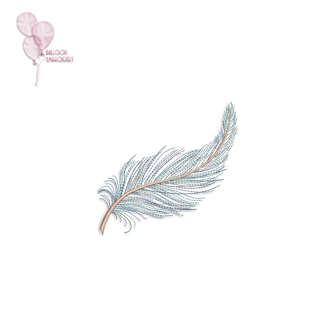 Fluffy Feather Machine Embroidery Design Pattern - Etsy