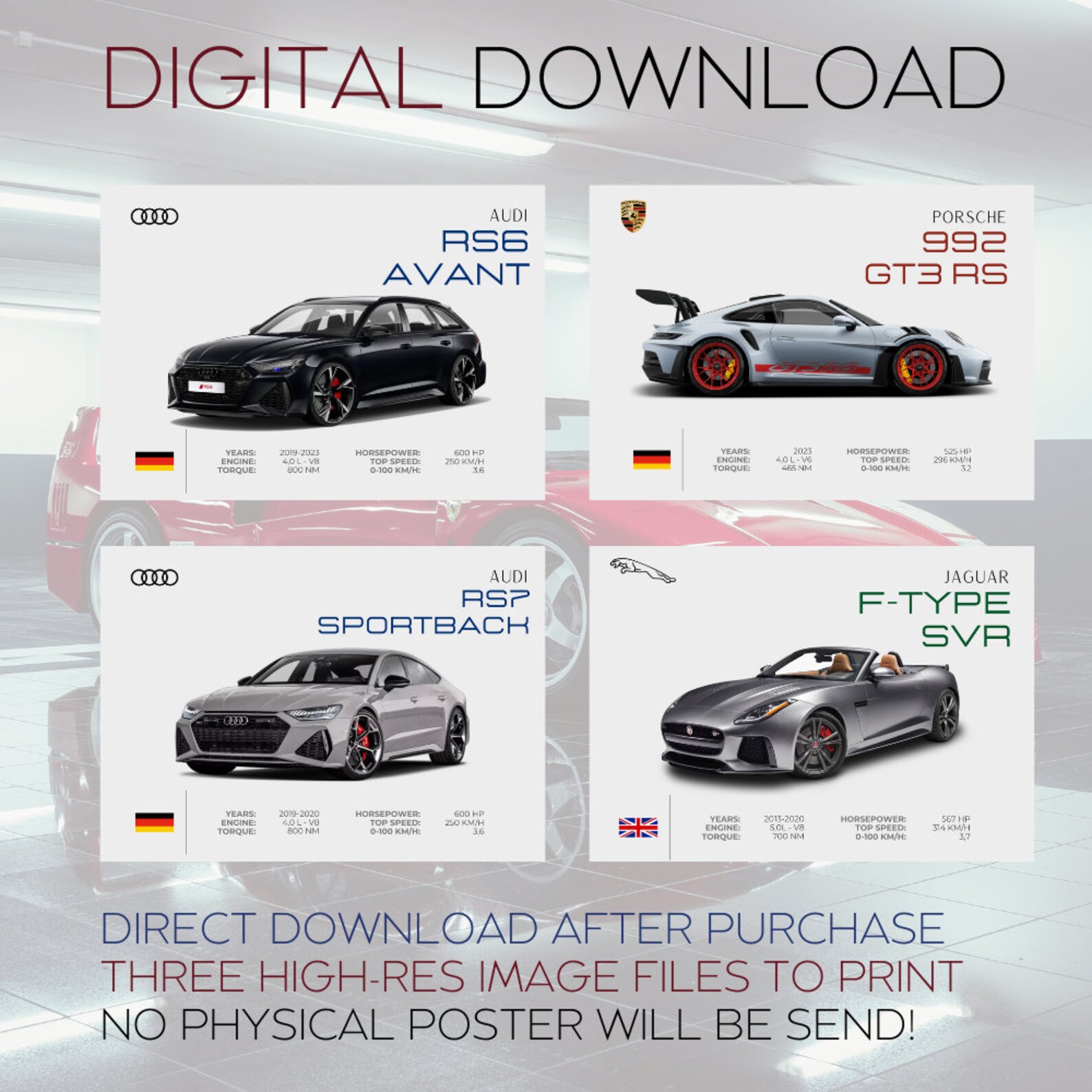 Ferrari SF-23 F1 Poster | Digital Download | Printable F1 Car Poster ...