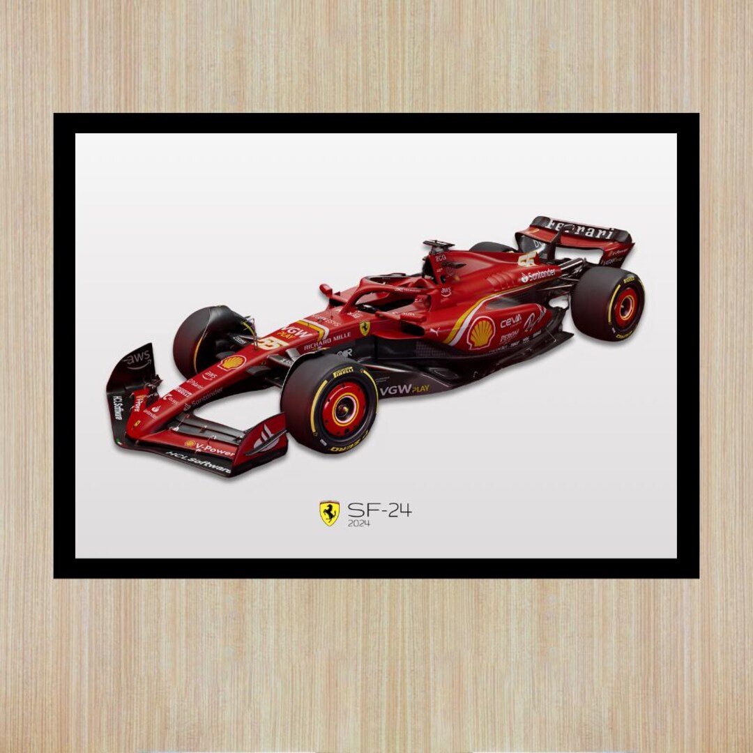 2024 Ferrari F1 SF-24 F1 Poster | Digital Download | Printable F1 Car ...