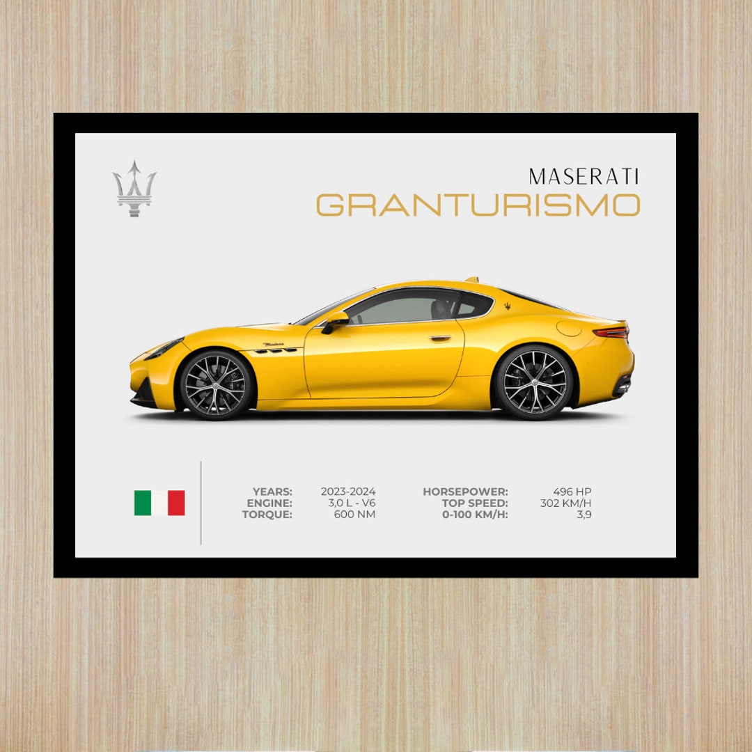 Maserati Granturismo Poster | Digital Download | Printable Car Poster ...