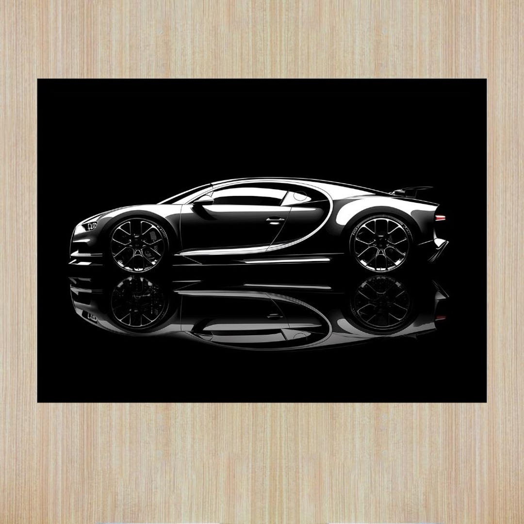 Bugatti Chiron Poster | Digital Download | Printable Car Poster ...