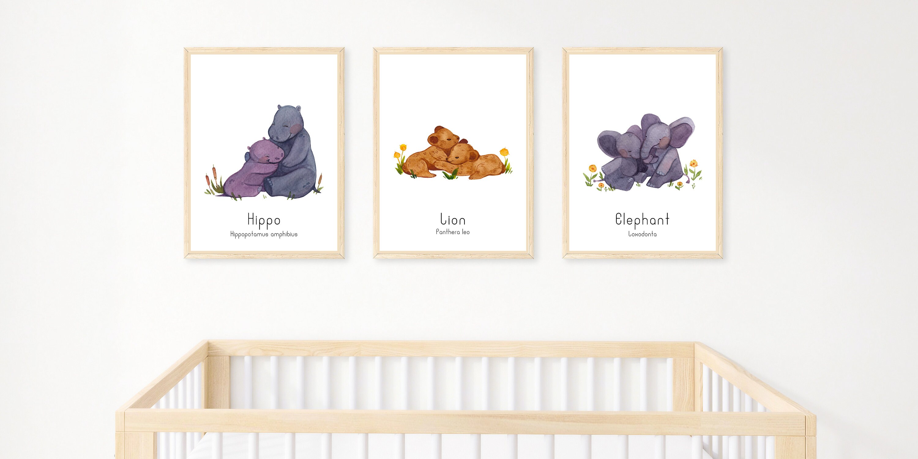 Children's Room Poster Set 3 Posters Animals Kids Poster Set Actief - Etsy
