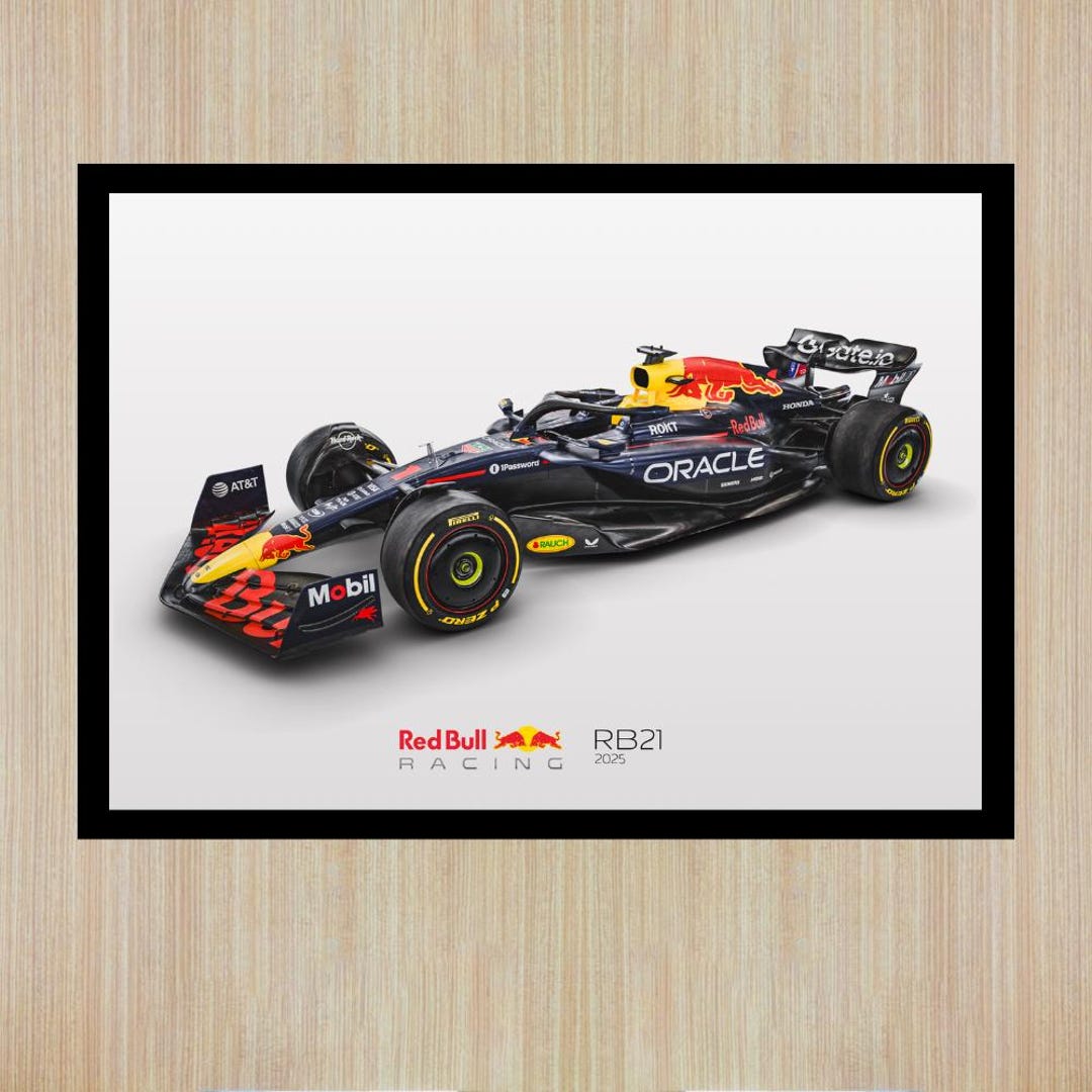 2025 Red Bull RB21 F1 Poster | Digital Download | Printable F1 Car ...