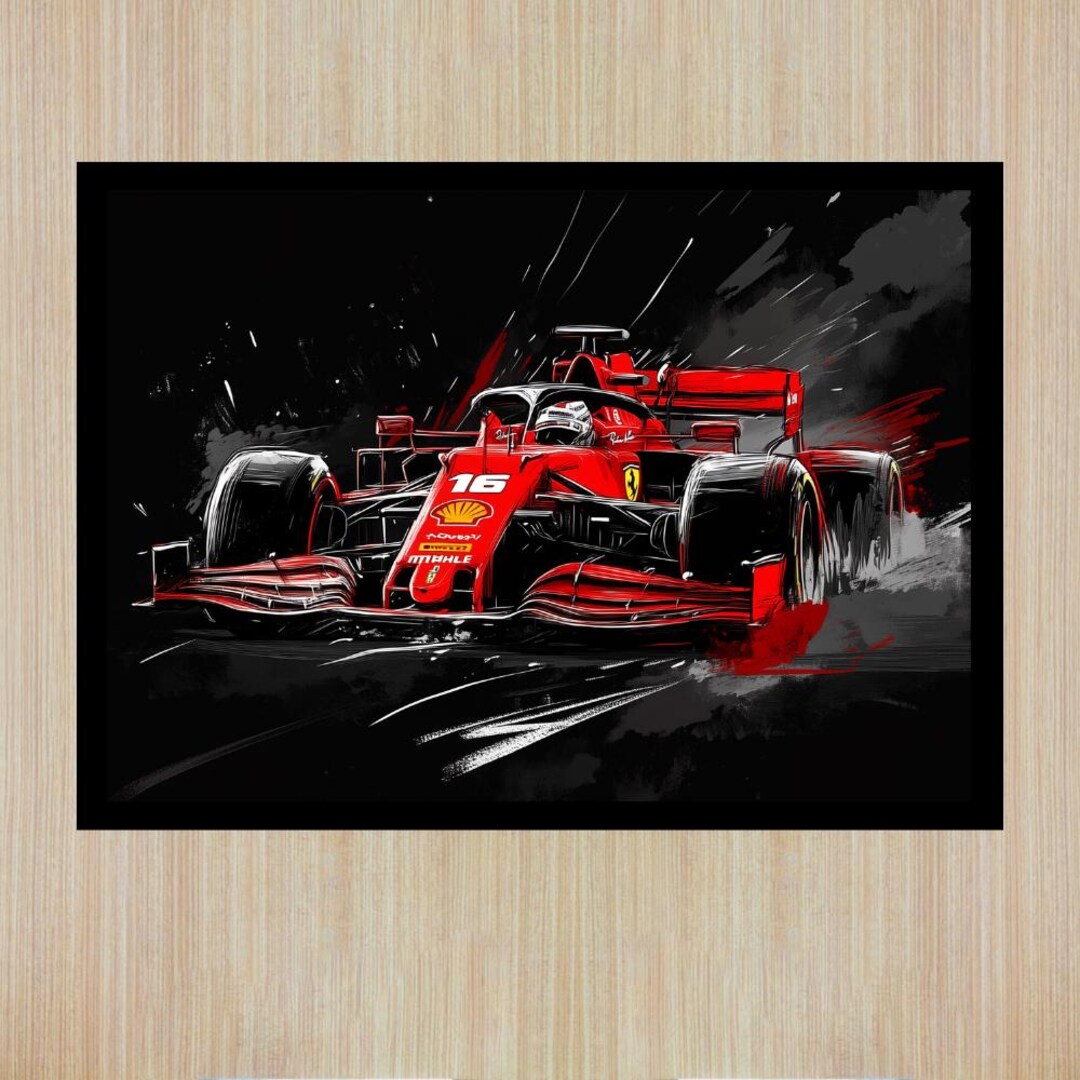 Ferrari F1 Poster | Digital Download | Printable Car Poster | Supercar ...