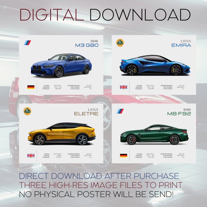 BMW M4 Competition Poster | Digital Download | Printable Car Poster ...