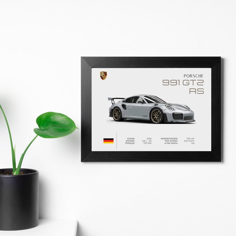 Porsche 911 GT2 RS Poster | Digital Download | Printable Car Poster ...