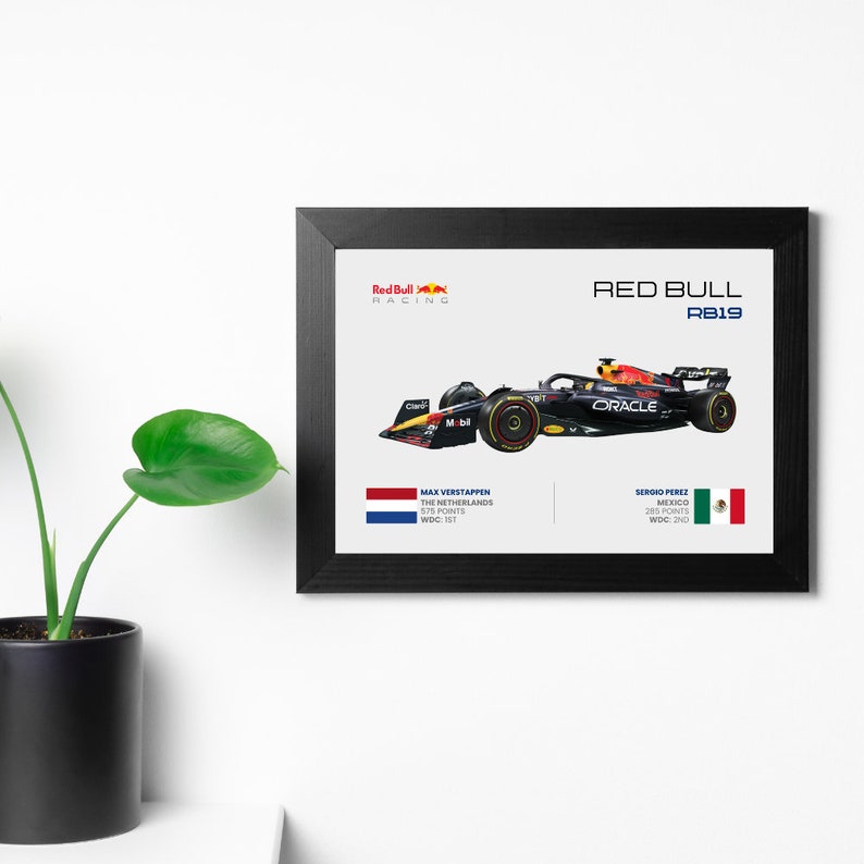 Red Bull RB19 F1 Poster | Digital Download | Printable F1 Car Poster ...