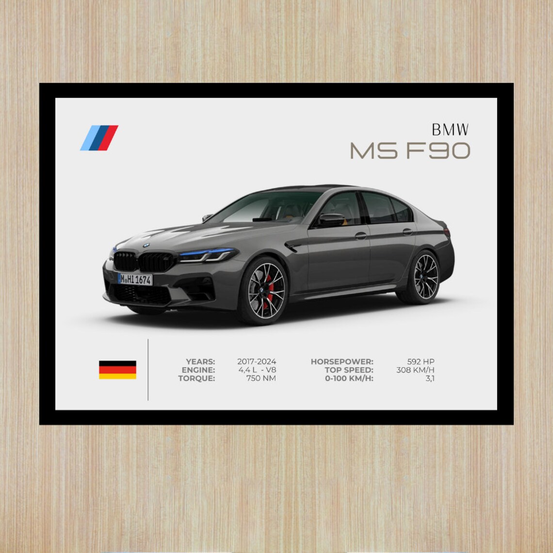 BMW M5 F90 Poster | Digital Download | Printable Car Poster | Supercar ...