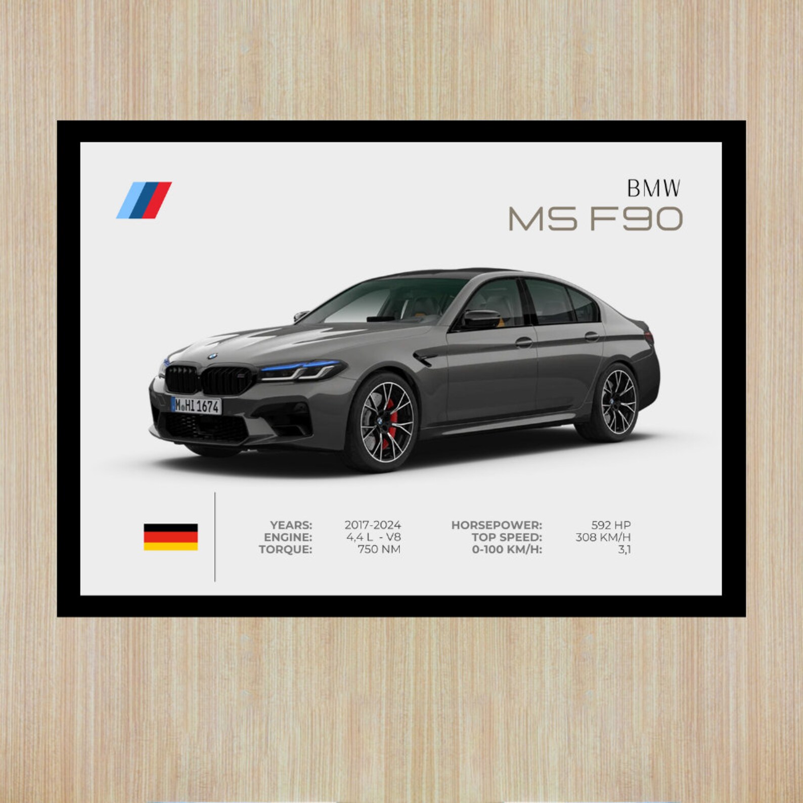 BMW M5 F90 Poster | Digital Download | Printable Car Poster | Supercar ...