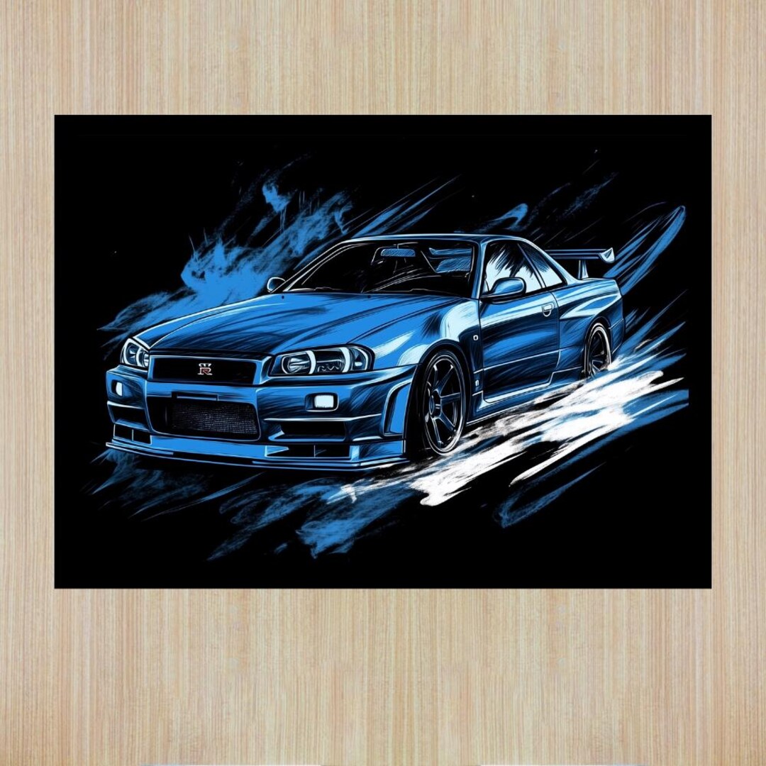 Nissan Skyline GT-R Poster | Digital Download | Printable Car Poster ...