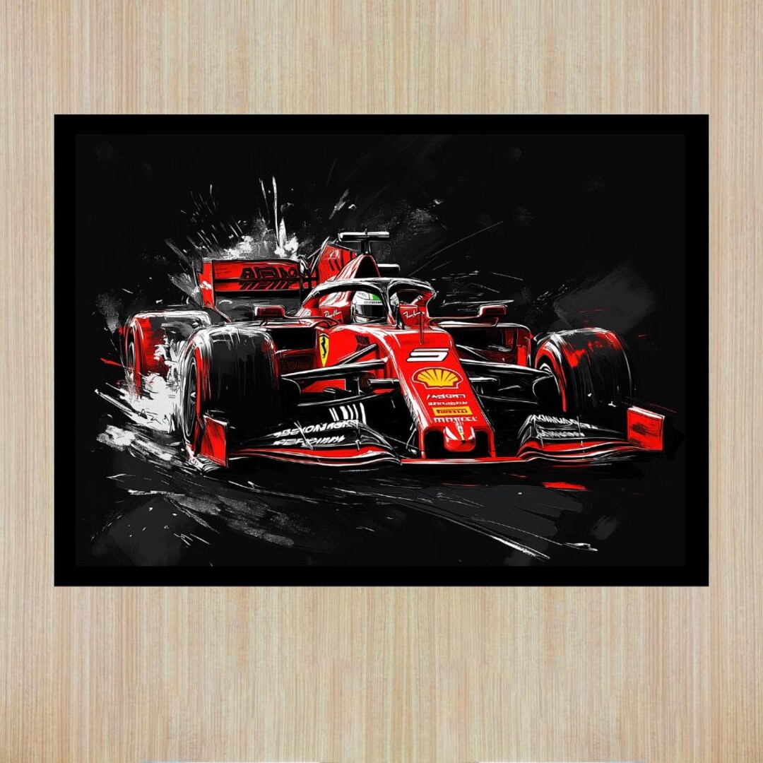 Ferrari F1 Poster | Digital Download | Printable Car Poster | Supercar ...