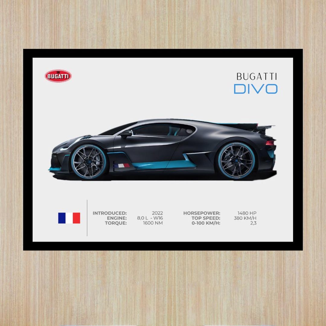 Bugatti Divo Poster | Digital Download | Printable Car Poster ...