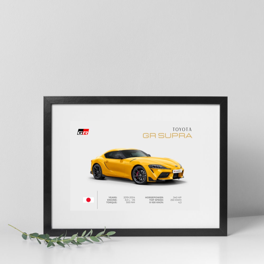 Toyota Supra GR Poster | Digital Download | Printable Car Poster ...