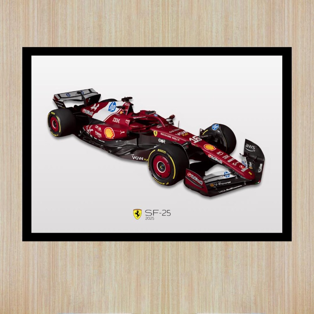 2025 Ferrari F1 SF-25 F1 Poster | Digital Download | Printable F1 Car ...