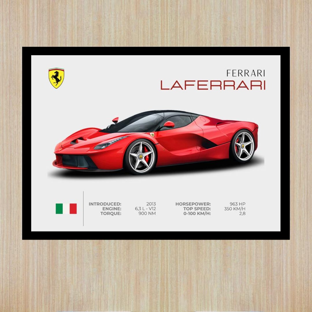 Ferrari Laferrari Poster Digital Download Printable Car Poster Ferrari ...
