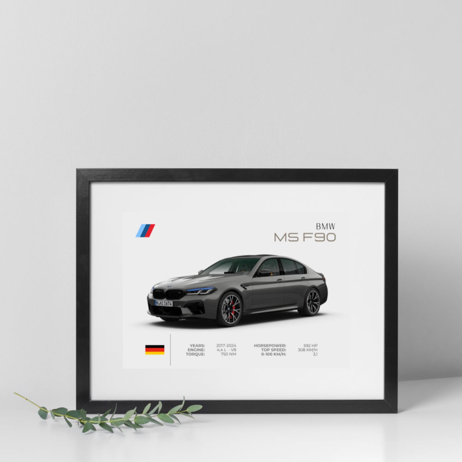 BMW M5 F90 Poster | Digital Download | Printable Car Poster | Supercar ...