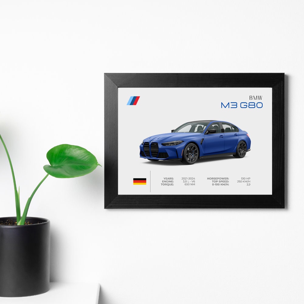 BMW M3 G80 Poster Digital Download Printable Car Poster Supercar Poster ...