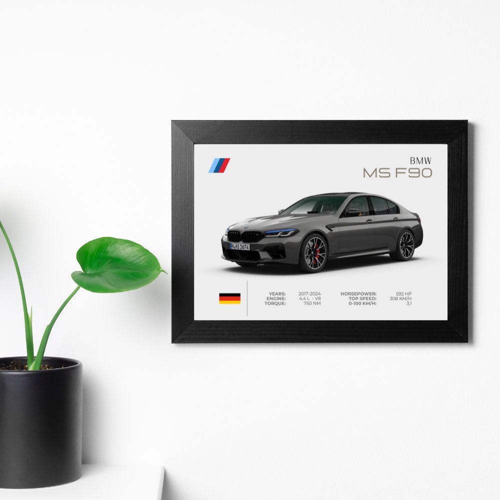 BMW M5 F90 Poster | Digital Download | Printable Car Poster | Supercar ...