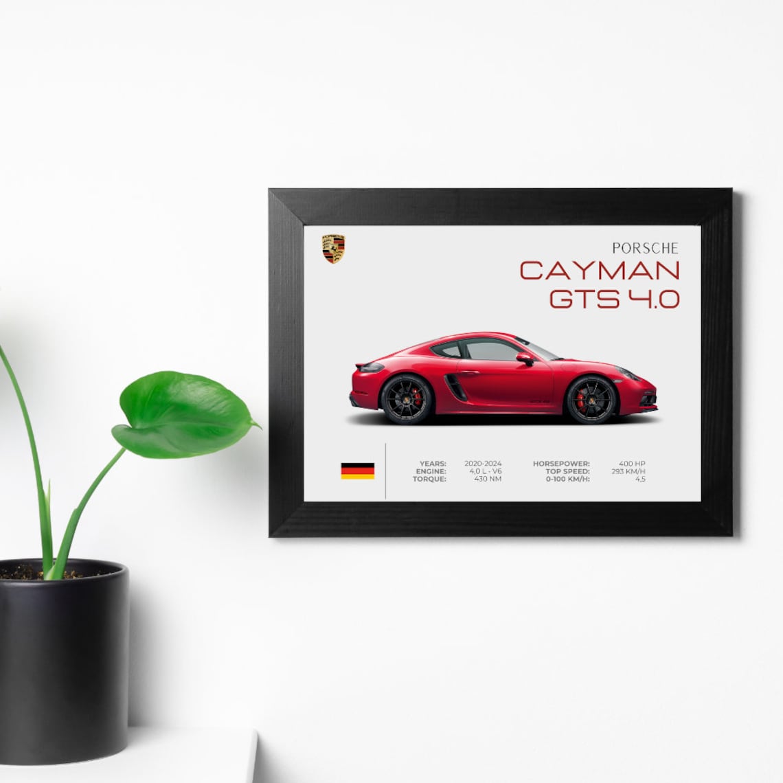 Porsche Cayman GTS 4.0 Poster | Digital Download | Printable Car Poster ...