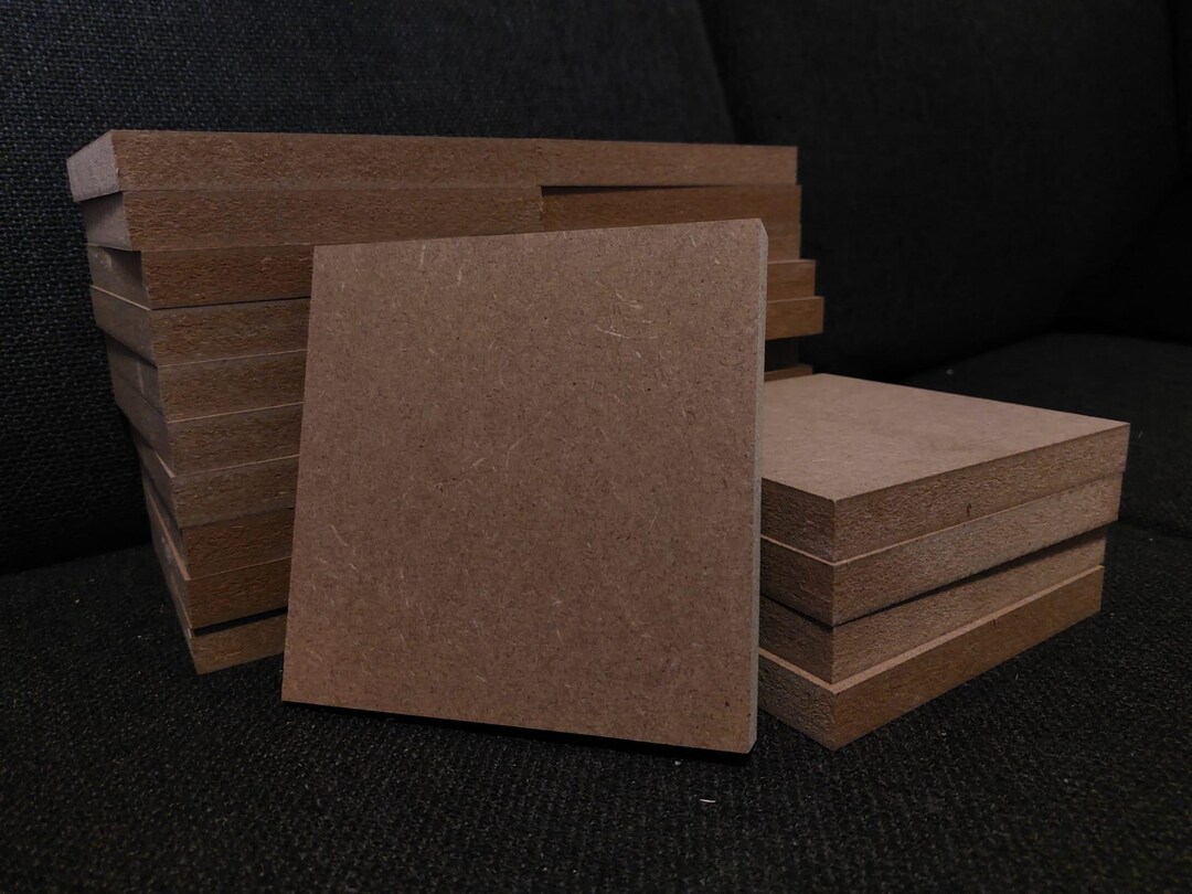 MDF Boards Natural Wood - 25 Pieces - 12 X 12 Cm - Ready-to-use - Craft ...