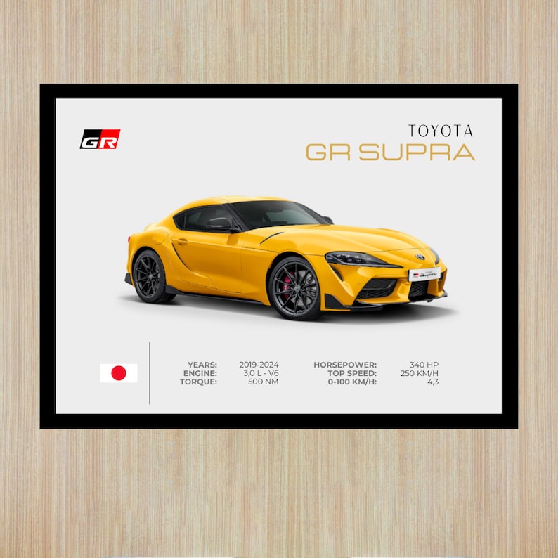 Toyota Supra GR Poster | Digital Download | Printable Car Poster ...
