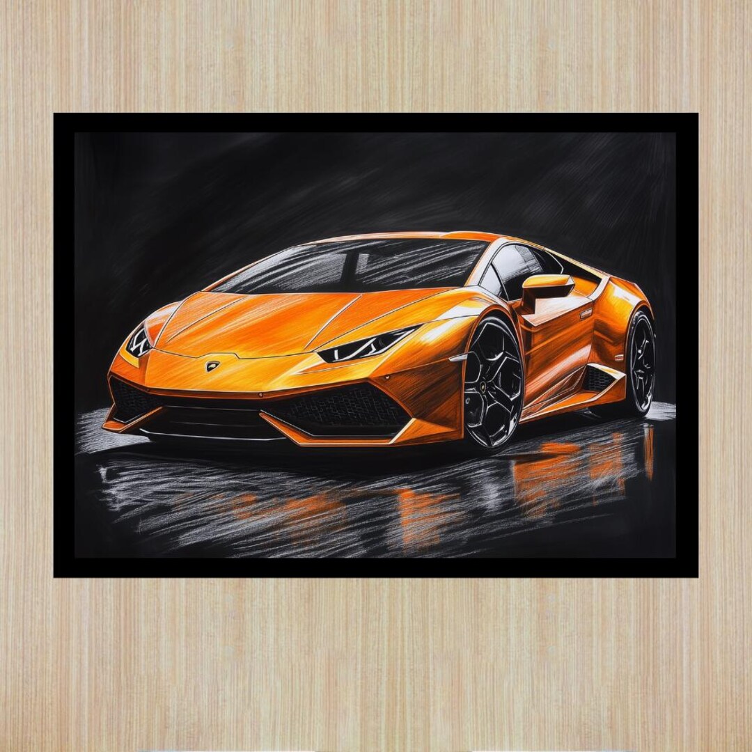Lamborghini Huracan Poster | Digital Download | Printable Car Poster ...