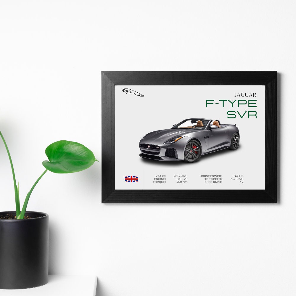 Jaguar F Type Svr Poster Digital Download Printable Car Etsy