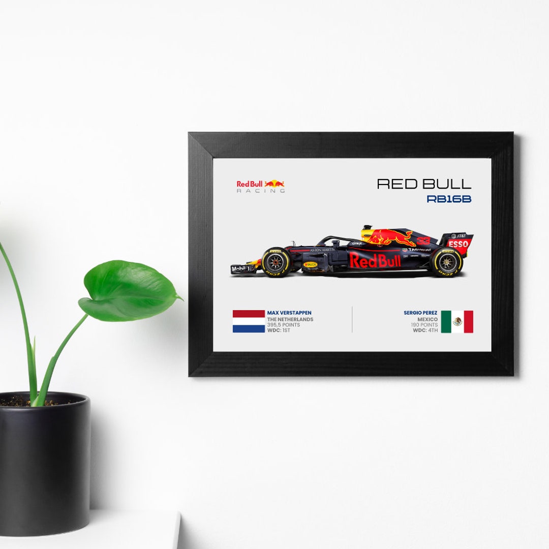 Red Bull RB16B F1 Poster Digital Download Printable F1 Car Poster ...