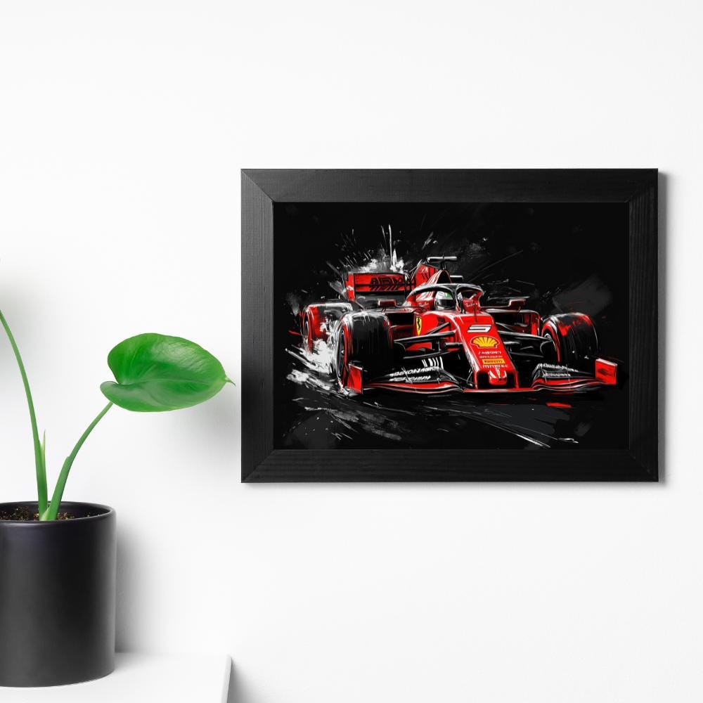 Ferrari F1 Poster | Digital Download | Printable Car Poster | Supercar ...
