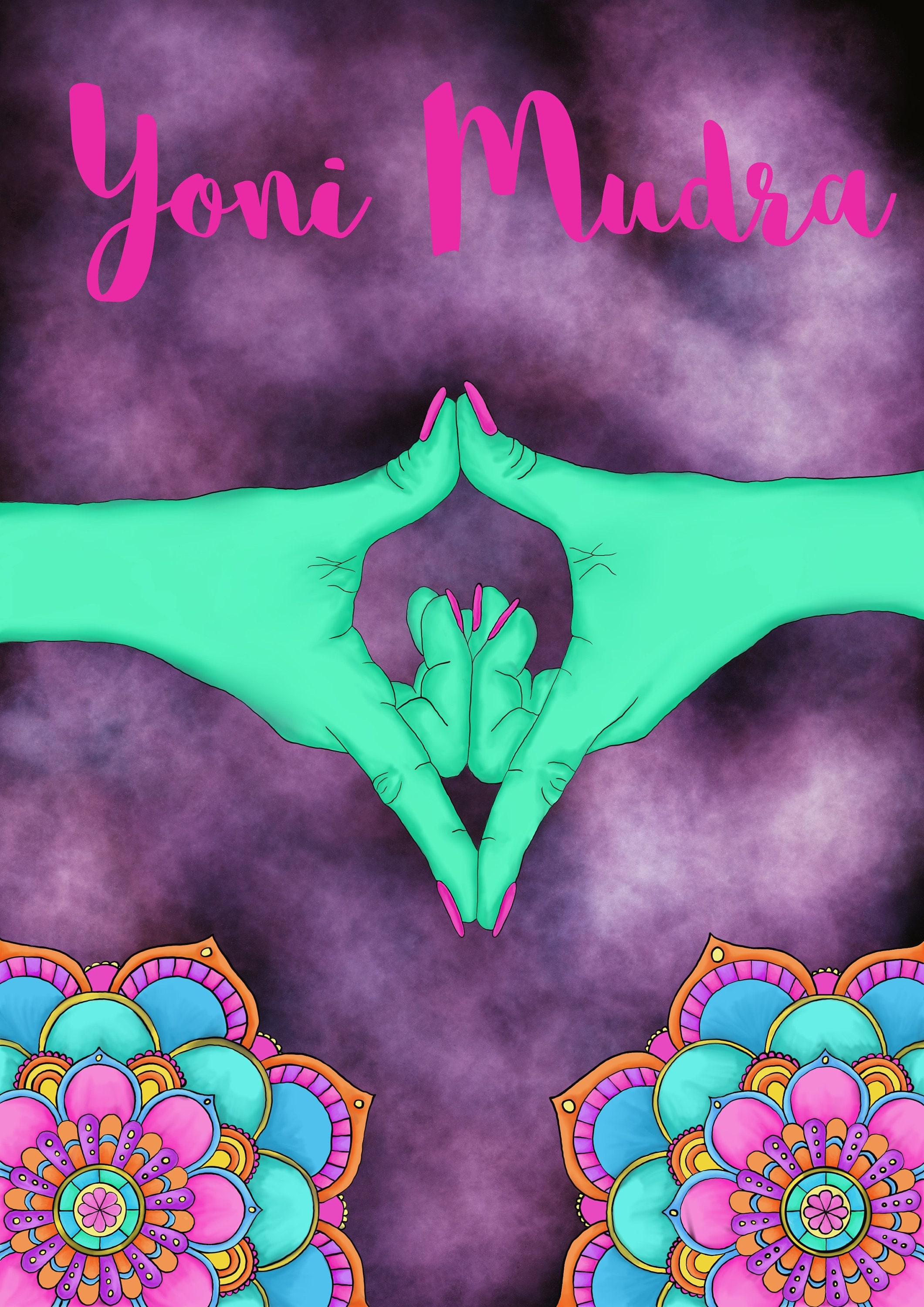 Yoni Mudra Art Print Spiritual Art Mandala Art Goddess Art - Etsy