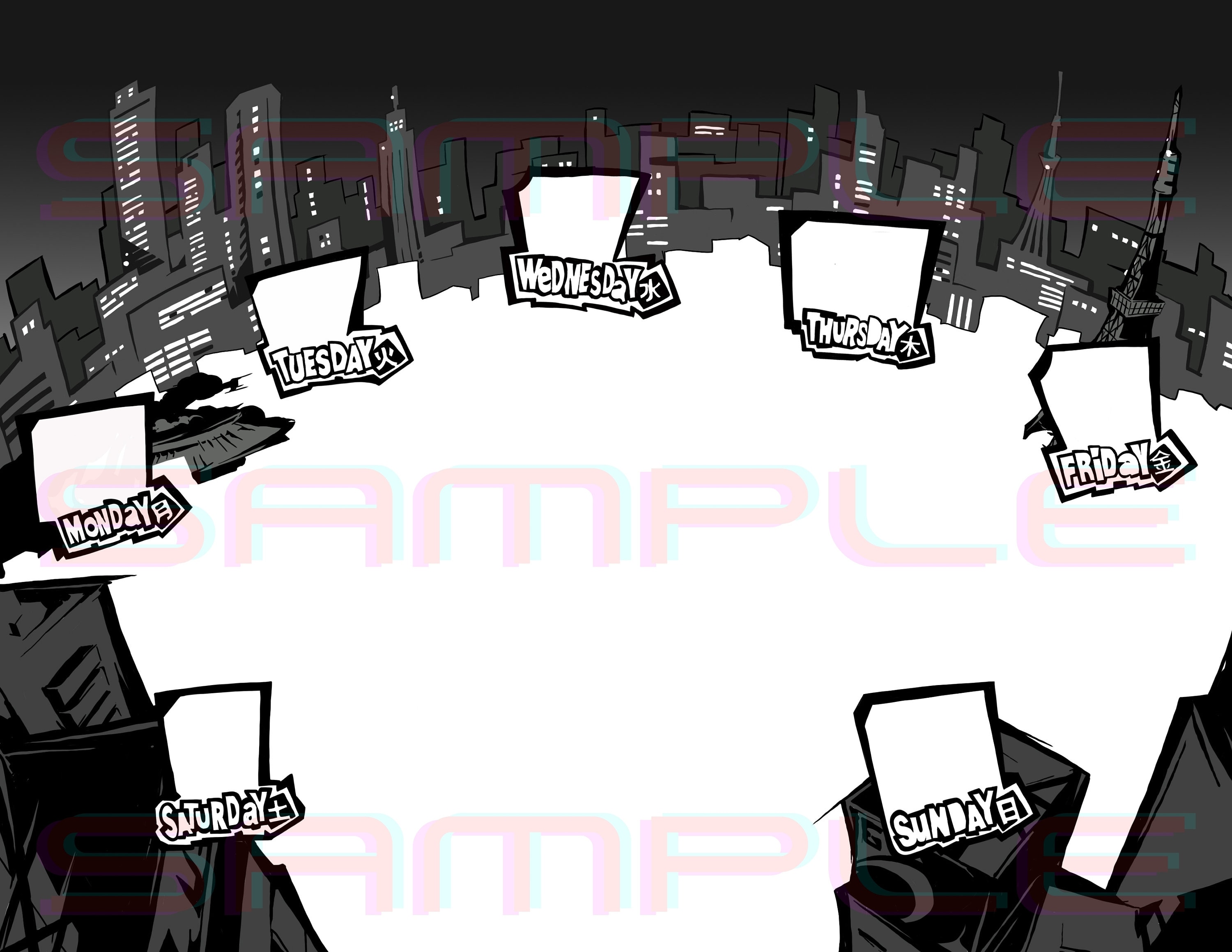 Persona 5 Weekly Agenda/planner and Notes Page Printable Download - Etsy