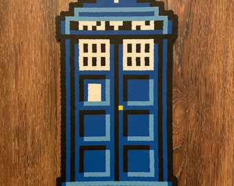 Doctor Who Tardis Perler Bead Pattern - Etsy