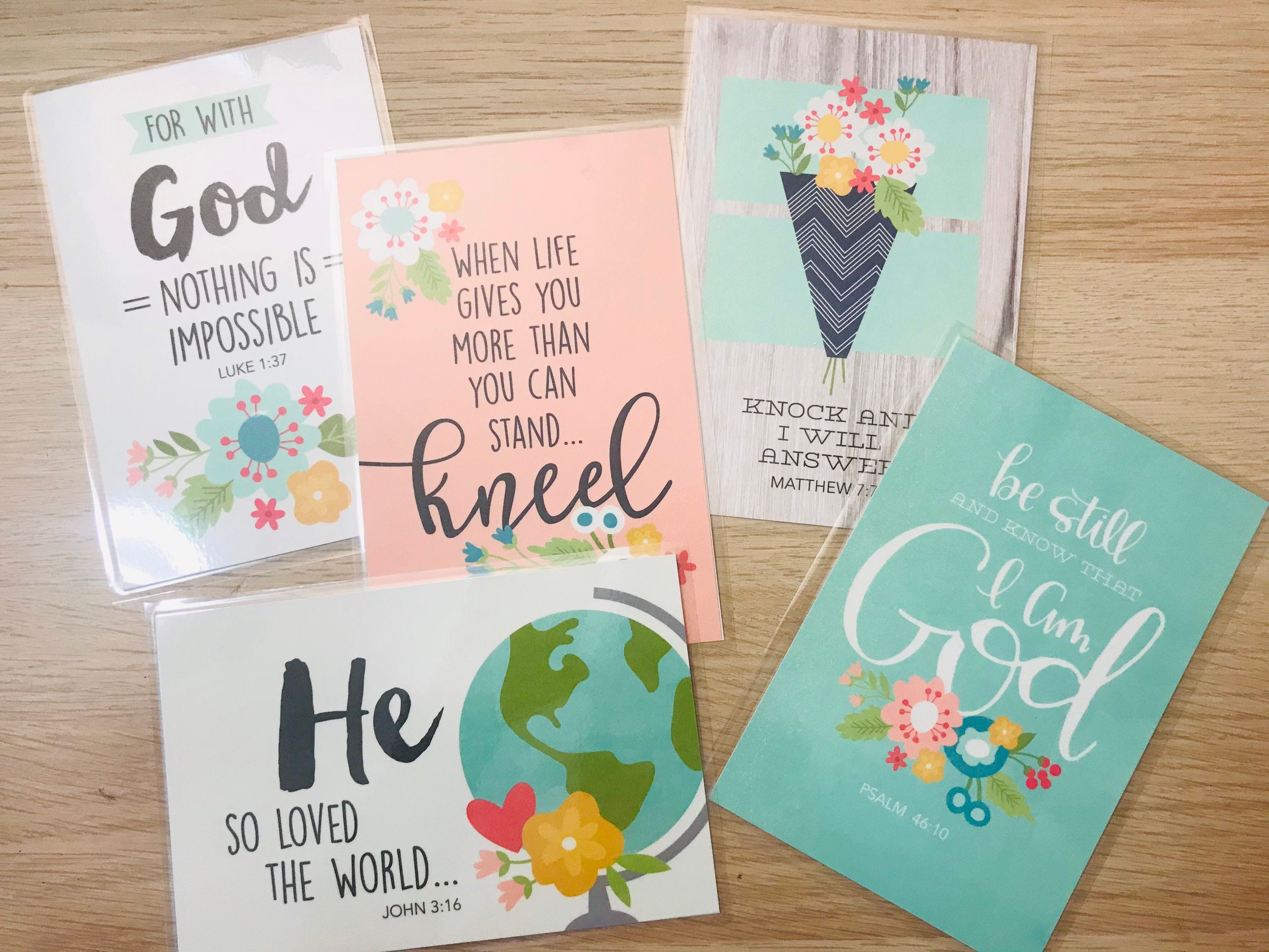Conjunto de tarjetas bíblicas laminadas de 9 6x4 | Etsy