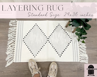 24x36 Inch Black and White Buffalo Check Rug Doormat - Etsy
