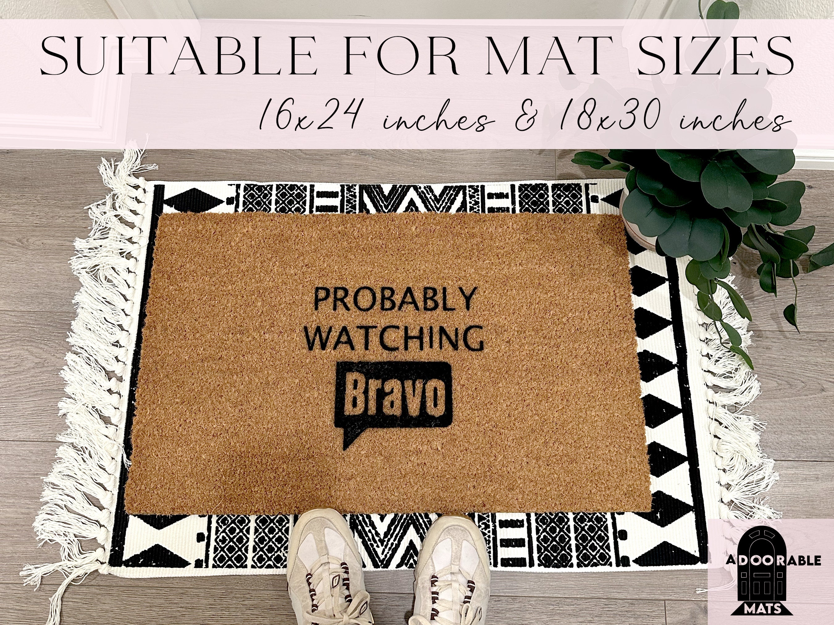 24x36 Inch Geometric Black and White Boho Rug Aztec Doormat - Etsy