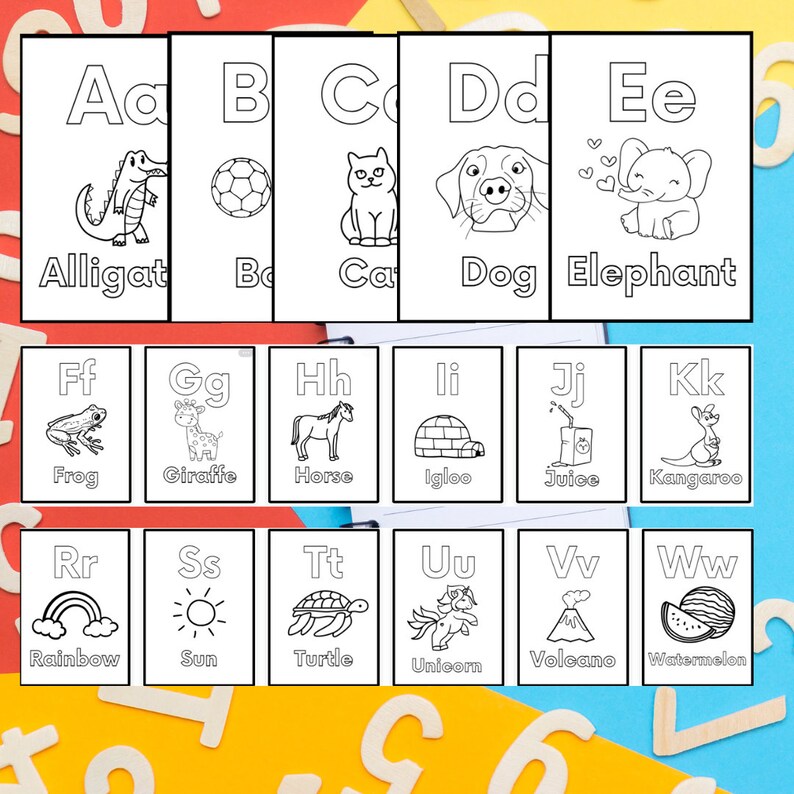 Printable Alphabet and Numbers Coloring Sheets Educational Preschool ...